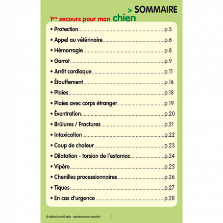 Le mémento "Premiers secours pour mon chien" ı Editions ICONE GRAPHIC