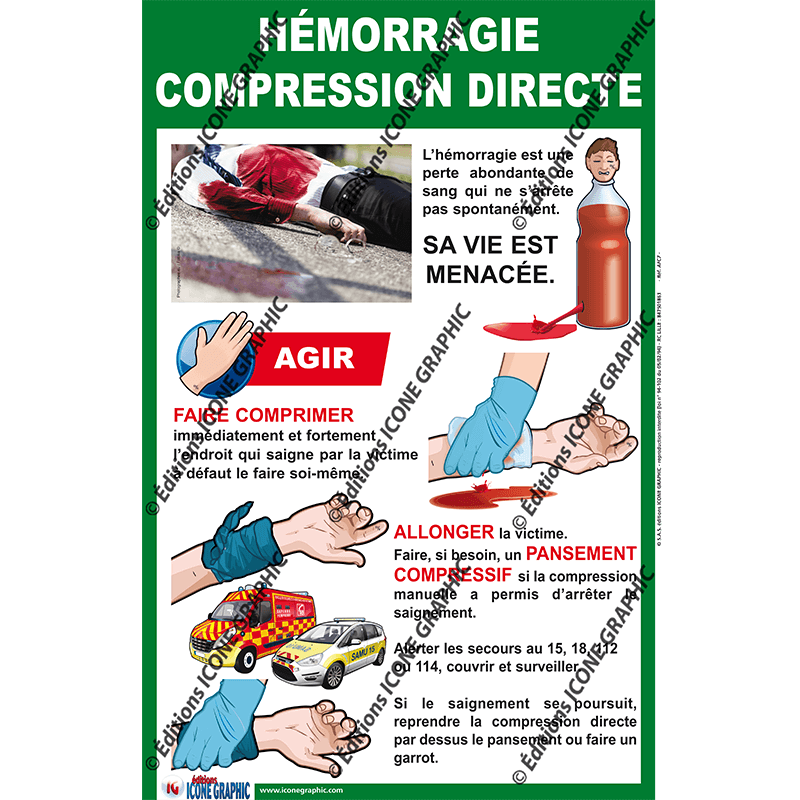 LES 24 AFFICHES DE 1ERS SECOURS DETAILLEES