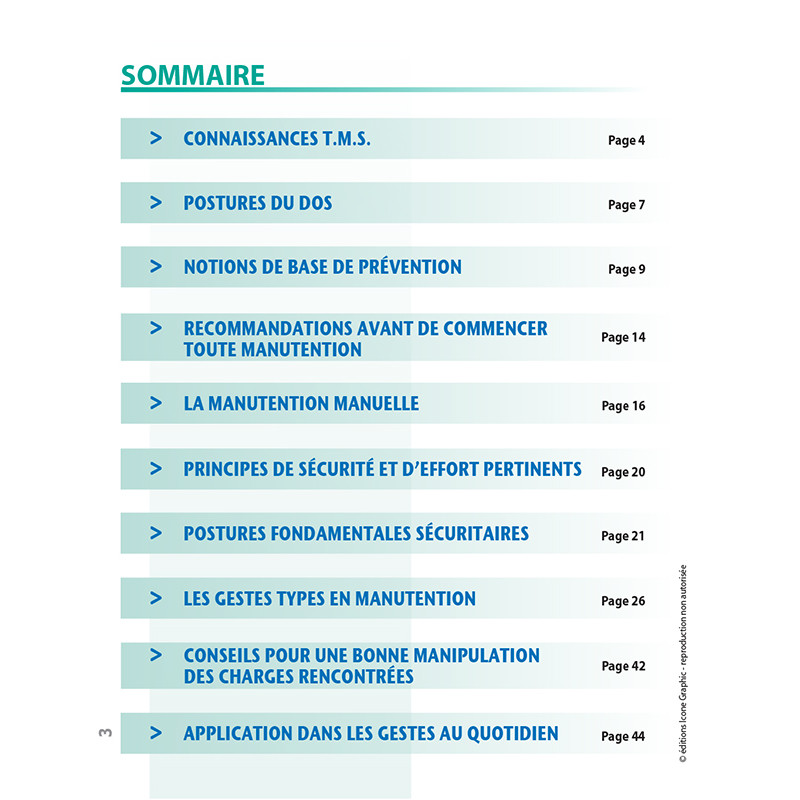 Mémo gestes et postures - prévention des T.M.S.