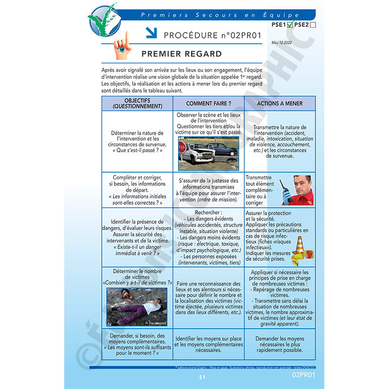 Recommandations illustrées des Premiers Secours en Equipe - PSE ı Editions Icone Graphic