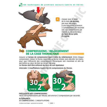 Livre 100 techniques de premiers secours canins et félins ı Éditions Icone Graphic