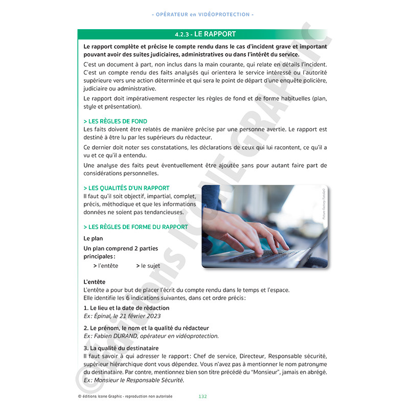 Livre de Formation Opérateur en Vidéoprotection | Editions ICONE GRAPHIC