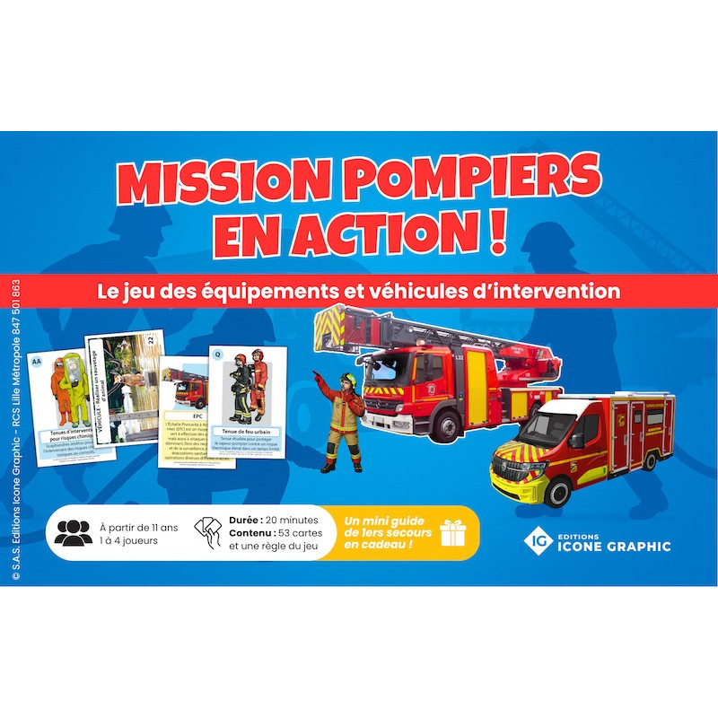 Le jeu éducatif "Mission Pompiers en Action !" | Editions Icone Graphic