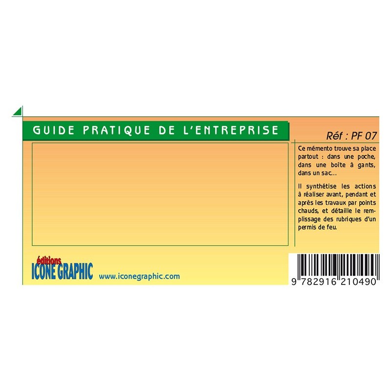 LE GUIDE PRATIQUE DE L'ENTREPRISE : PERMIS DE FEU